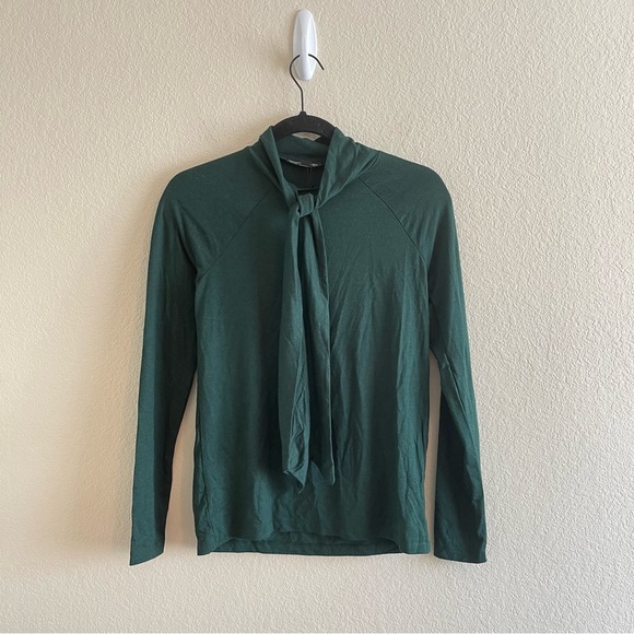 Zara | Sweaters | Nwt Zara Forest Green Long Sleeve Sweater With Neck ...